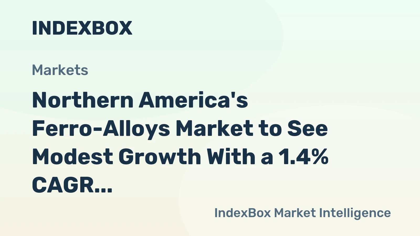 Northern America's Ferro-Alloys Market to See Modest Growth With a 1.4% CAGR