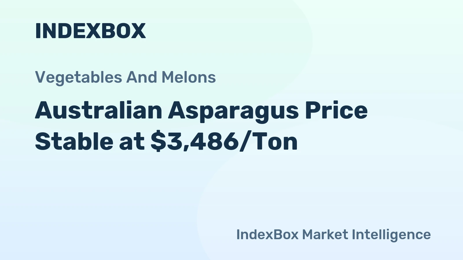 Australian Asparagus Price Stable at $3,486/Ton