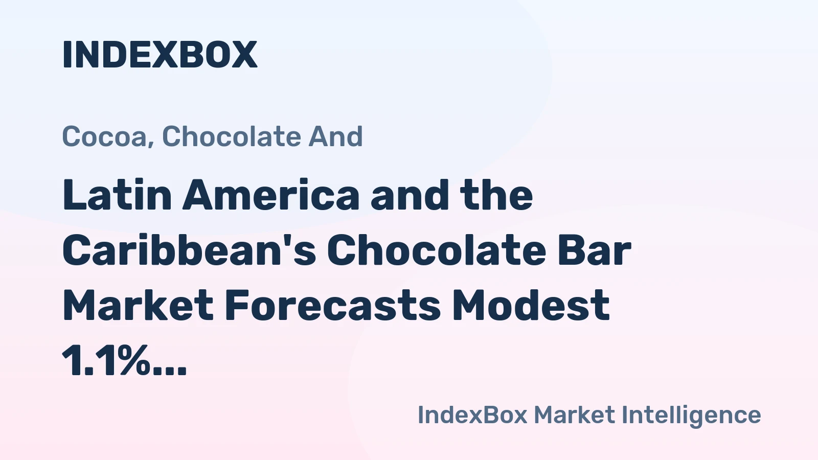 Latin America and the Caribbean's Chocolate Bar Market Forecasts Modest 1.1% CAGR Growth Through 2035
