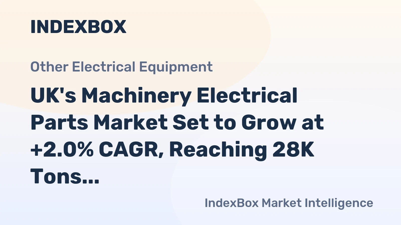 UK's Machinery Electrical Parts Market Set to Grow at +2.0% CAGR, Reaching 28K Tons and $1B Value by 2035