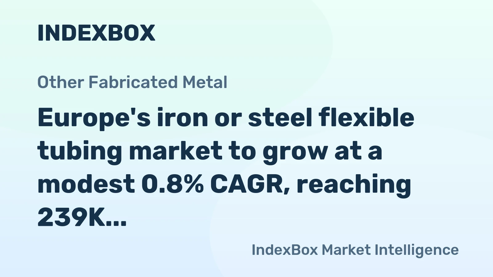 Europe's iron or steel flexible tubing market to grow at a modest 0.8% CAGR, reaching 239K tons by 2035.