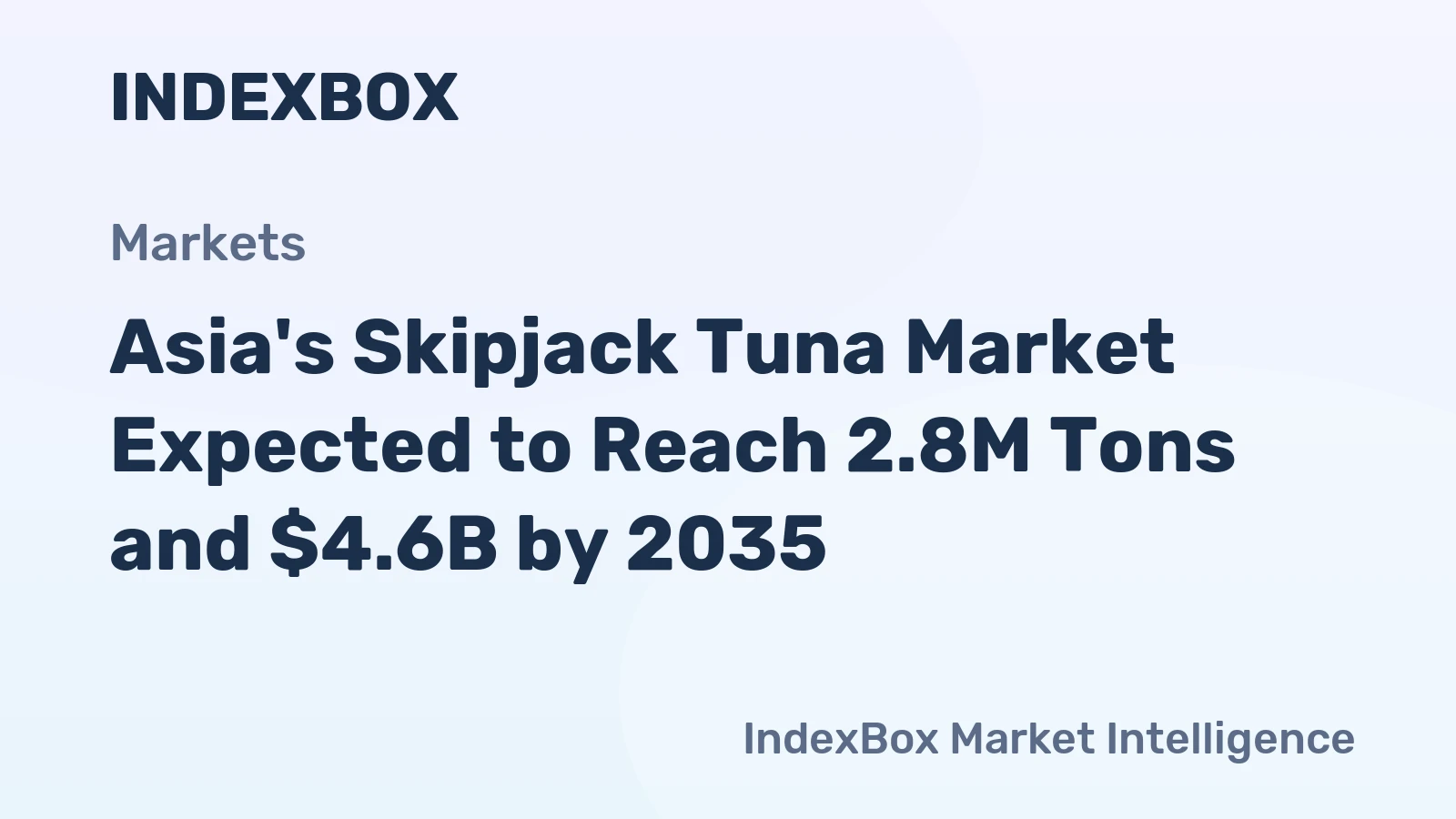 Asia's Skipjack Tuna Market Expected to Reach 2.8M Tons and $4.6B by 2035