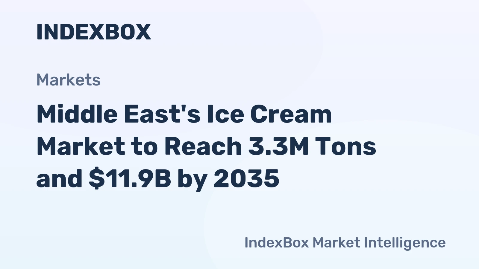 Middle East's Ice Cream Market to Reach 3.3M Tons and $11.9B by 2035