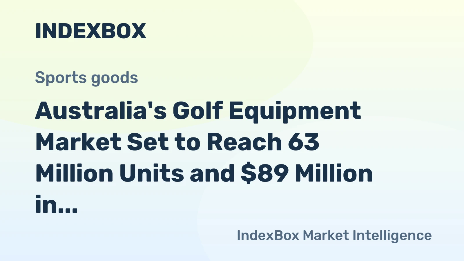 Australia's Golf Equipment Market Set to Reach 63 Million Units and $89 Million in Value