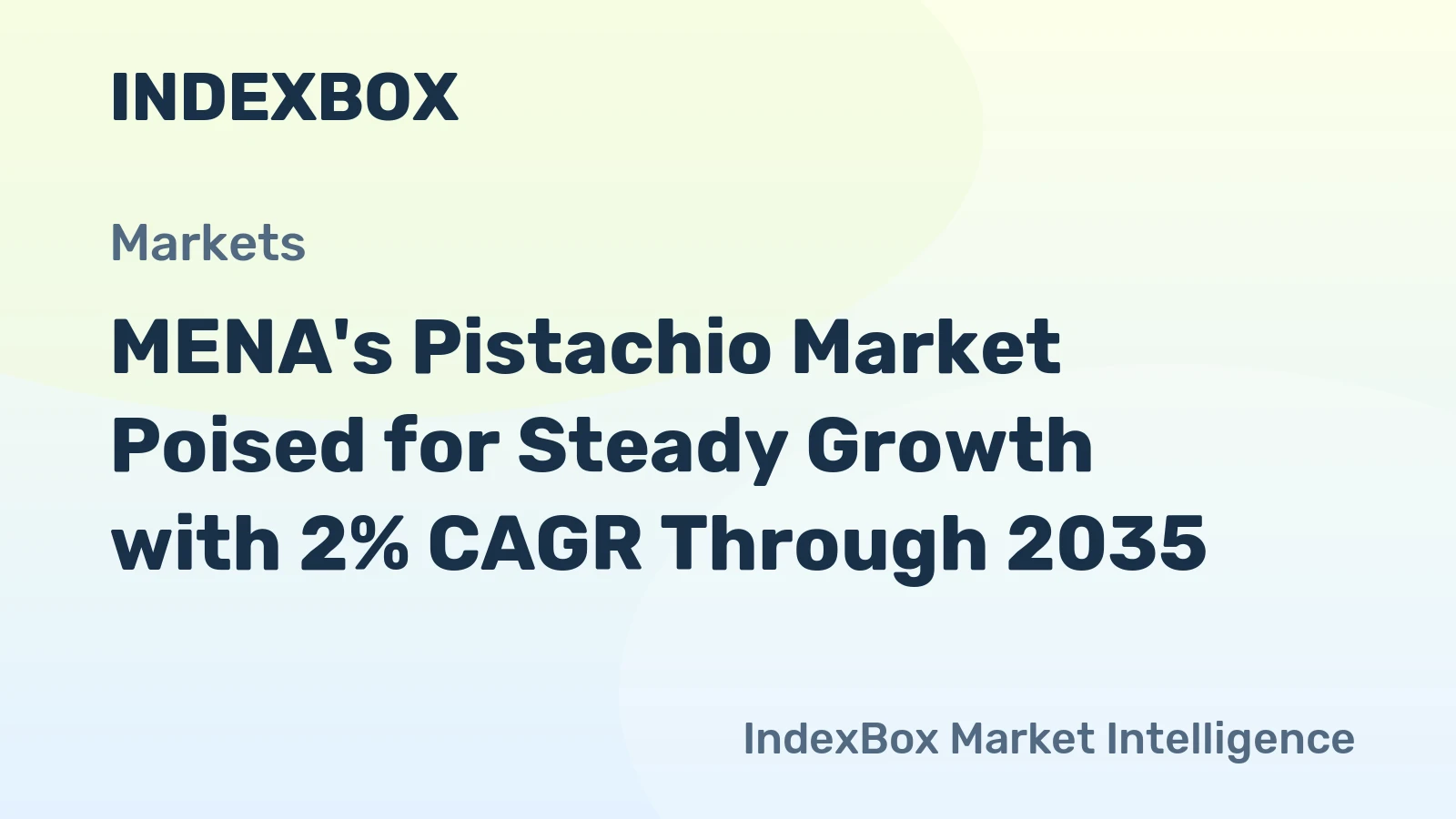 MENA's Pistachio Market Poised for Steady Growth with 2% CAGR Through 2035