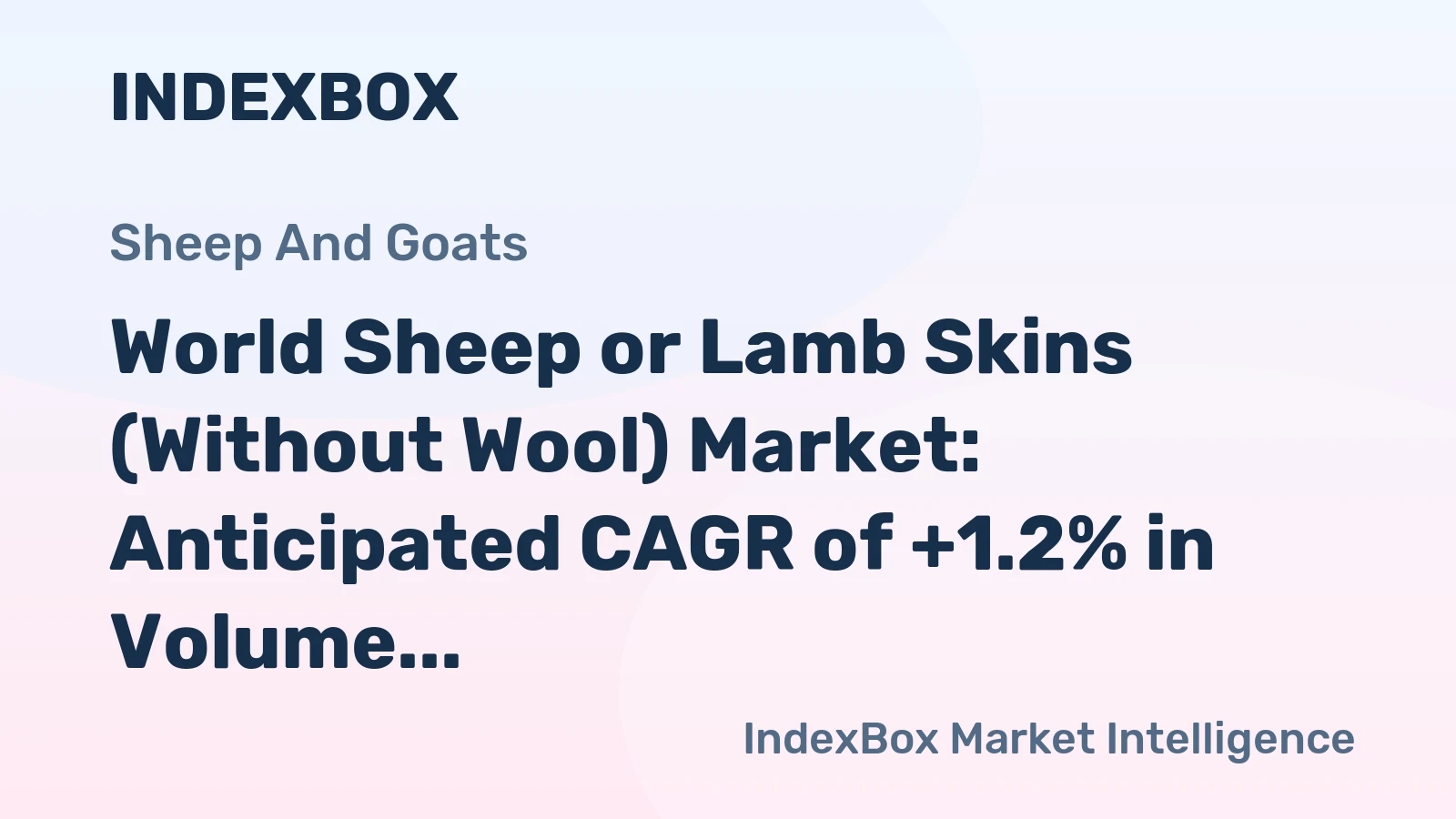 World Sheep or Lamb Skins (Without Wool) Market: Anticipated CAGR of +1.2% in Volume and +1.4% in Value from 2024 to 2035, Reaching 2.7M Tons and $5.6B
