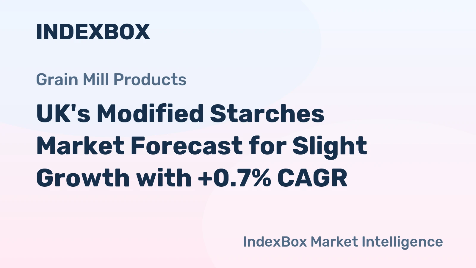 UK's Modified Starches Market Forecast for Slight Growth with +0.7% CAGR