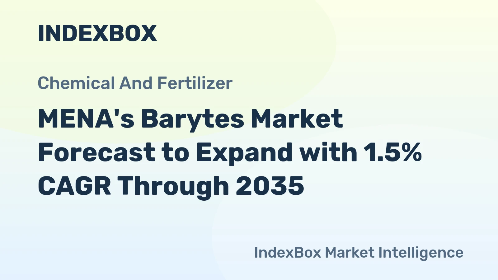 MENA's Barytes Market Forecast to Expand with 1.5% CAGR Through 2035