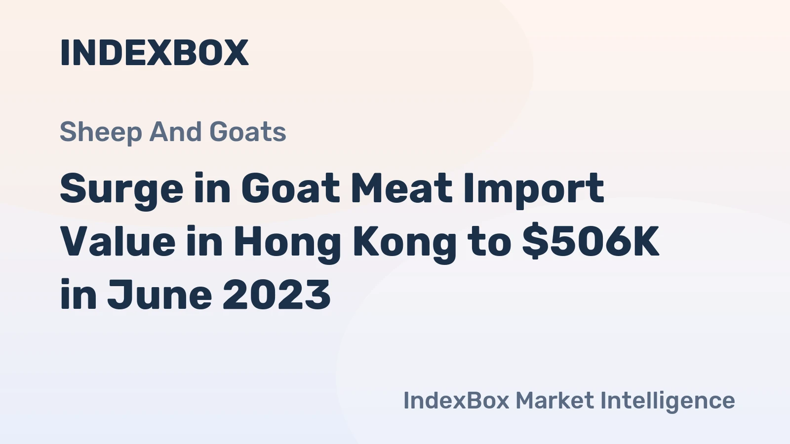 Surge in Goat Meat Import Value in Hong Kong to $506K in June 2023