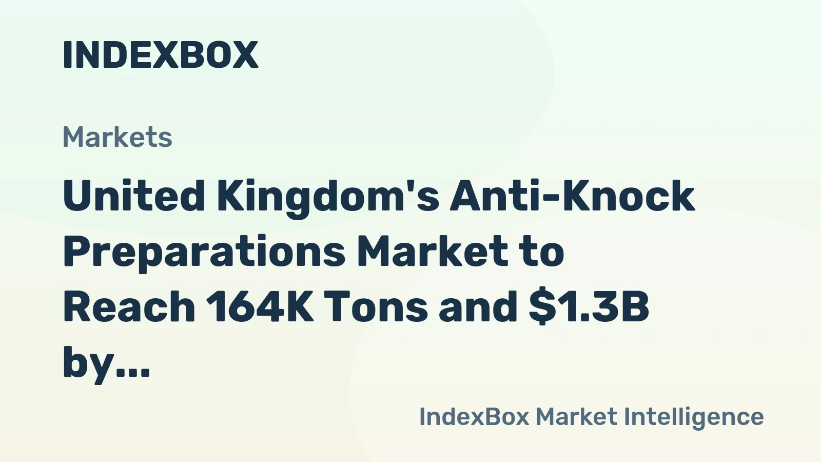 United Kingdom's Anti-Knock Preparations Market to Reach 164K Tons and $1.3B by 2035