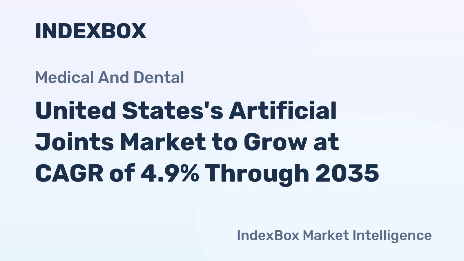 United States's Artificial Joints Market to Grow at CAGR of 4.9% Through 2035