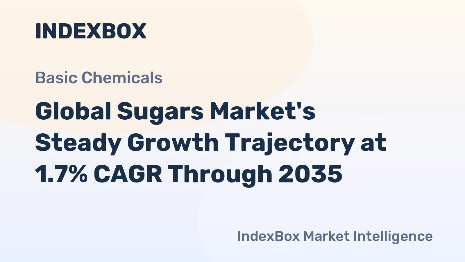Global Sugars Market's Steady Growth Trajectory at 1.7% CAGR Through 2035