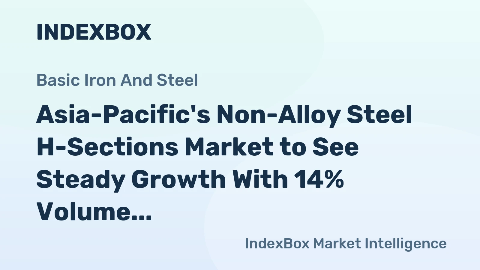 Asia-Pacific's Non-Alloy Steel H-Sections Market to See Steady Growth With 14% Volume CAGR Through 2035