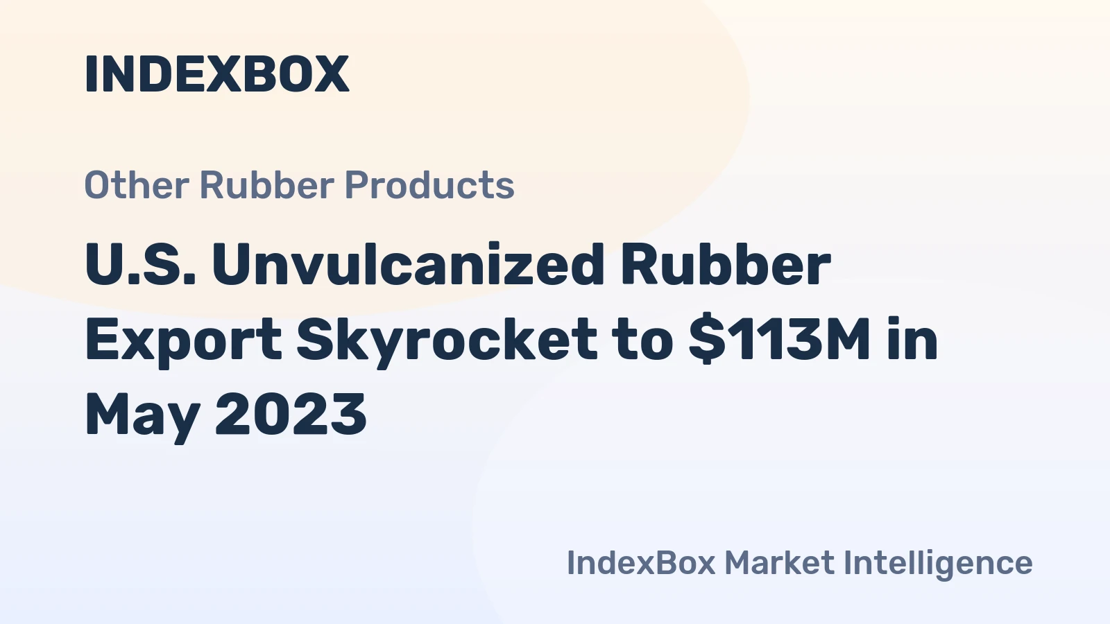 U.S. Unvulcanized Rubber Export Skyrocket to $113M in May 2023