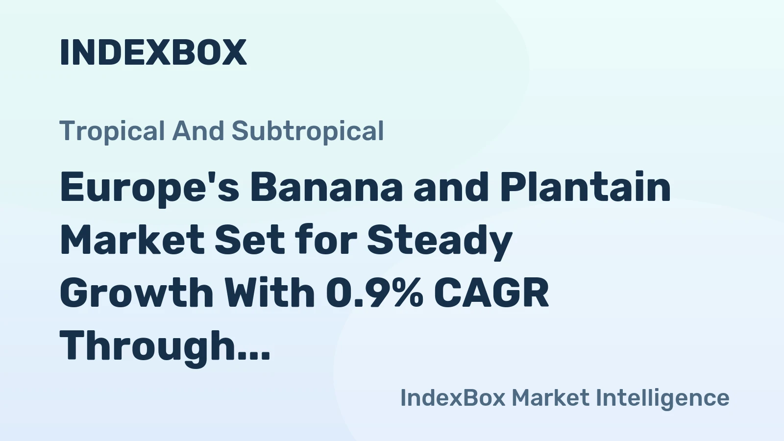 Europe's Banana and Plantain Market Set for Steady Growth With 0.9% CAGR Through 2035