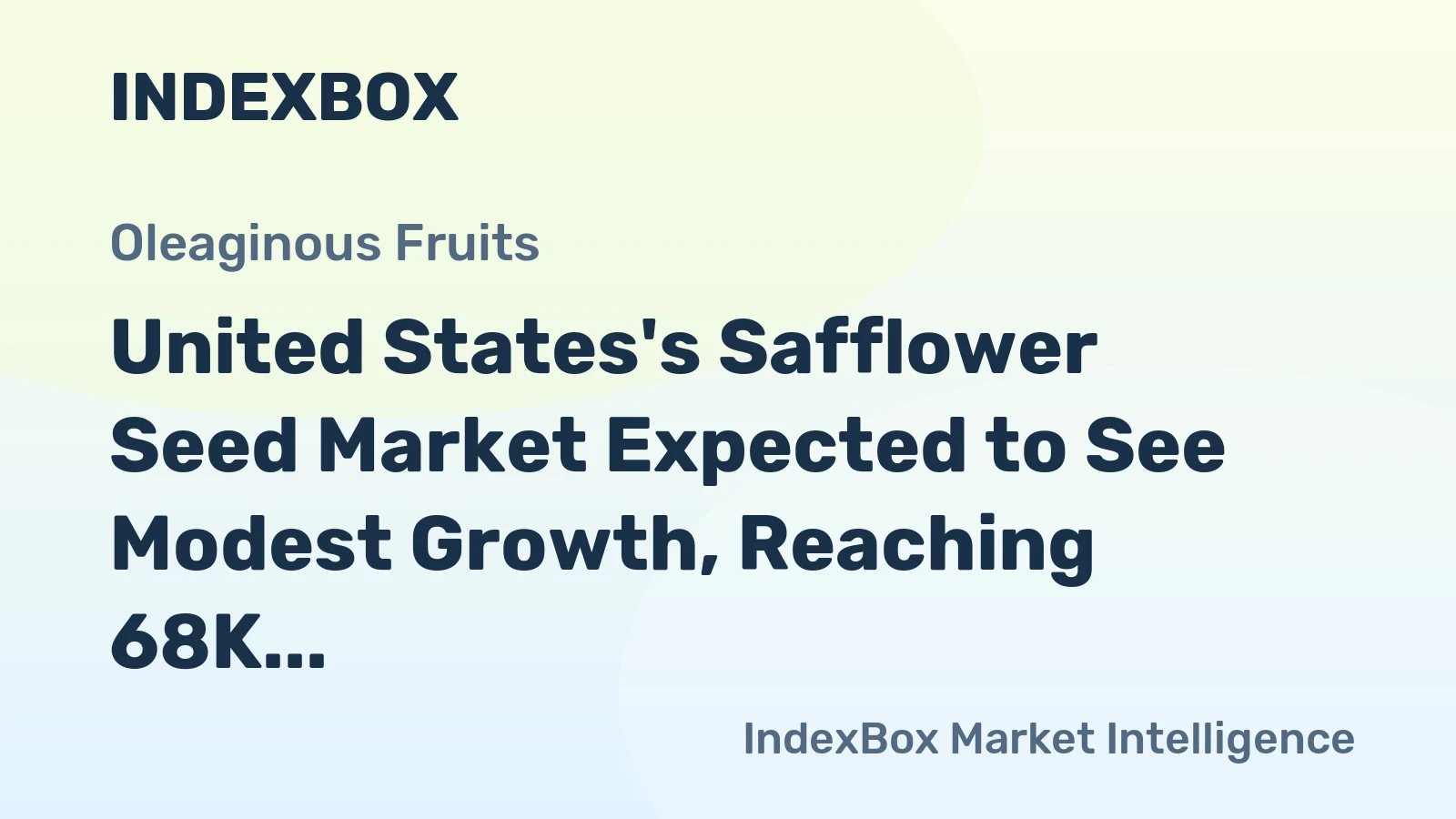 United States's Safflower Seed Market Expected to See Modest Growth, Reaching 68K tons and $69M by 2035