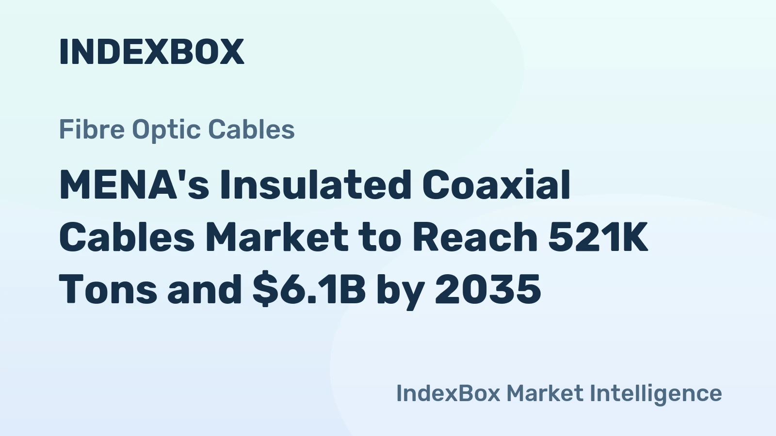MENA's Insulated Coaxial Cables Market to Reach 521K Tons and $6.1B by 2035