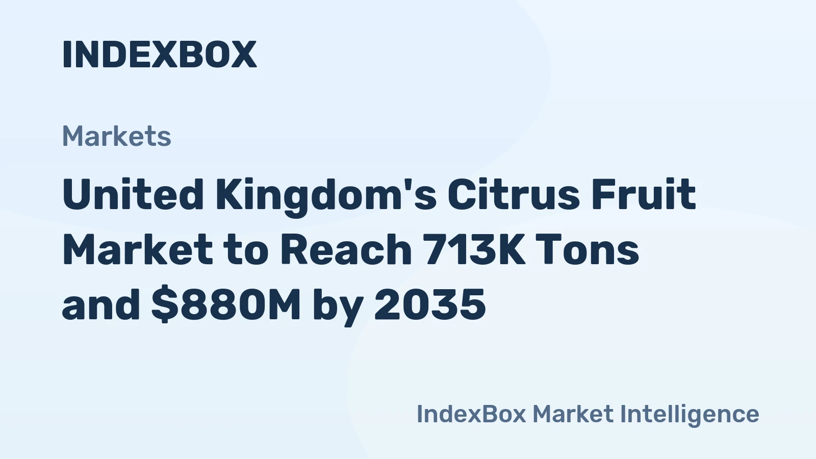United Kingdom's Citrus Fruit Market to Reach 713K Tons and $880M by 2035