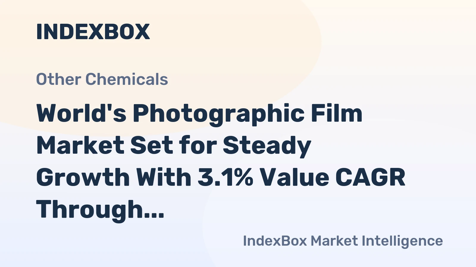 World's Photographic Film Market Set for Steady Growth With 3.1% Value CAGR Through 2035