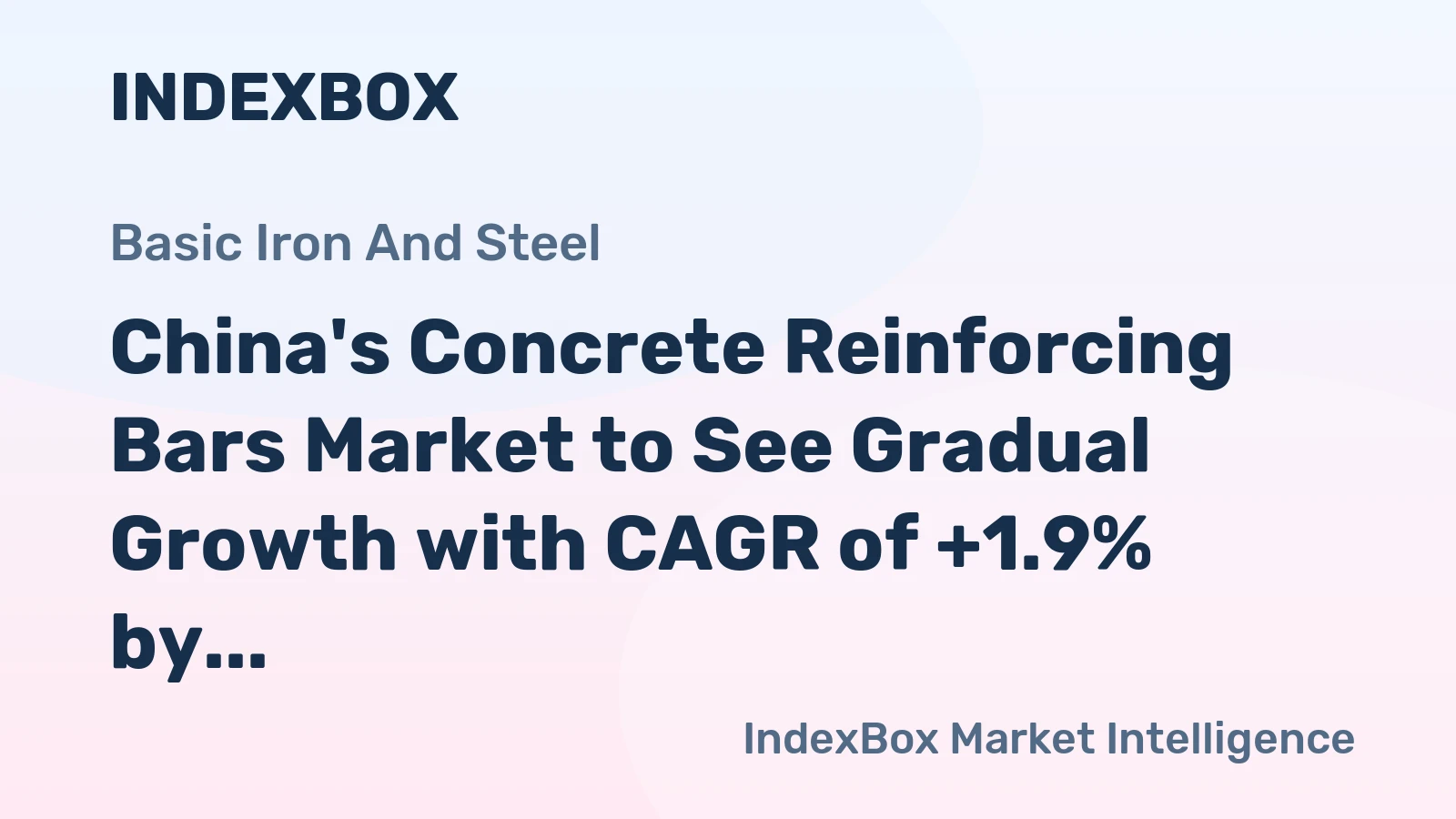 China's Concrete Reinforcing Bars Market to See Gradual Growth with CAGR of +1.9% by 2035