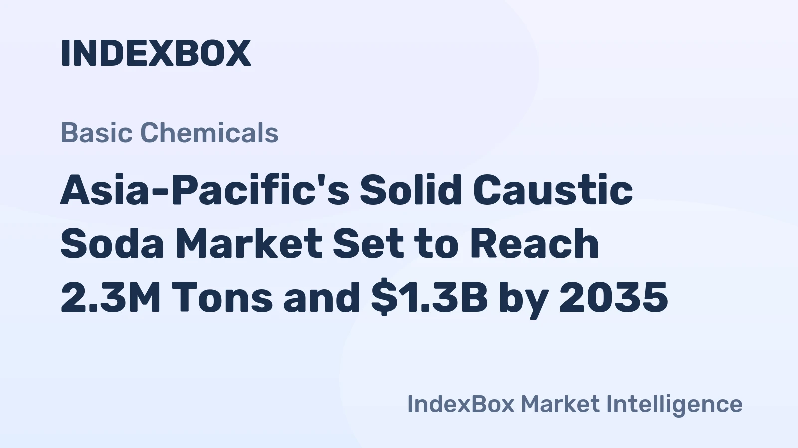 Asia-Pacific's Solid Caustic Soda Market Set to Reach 2.3M Tons and $1.3B by 2035