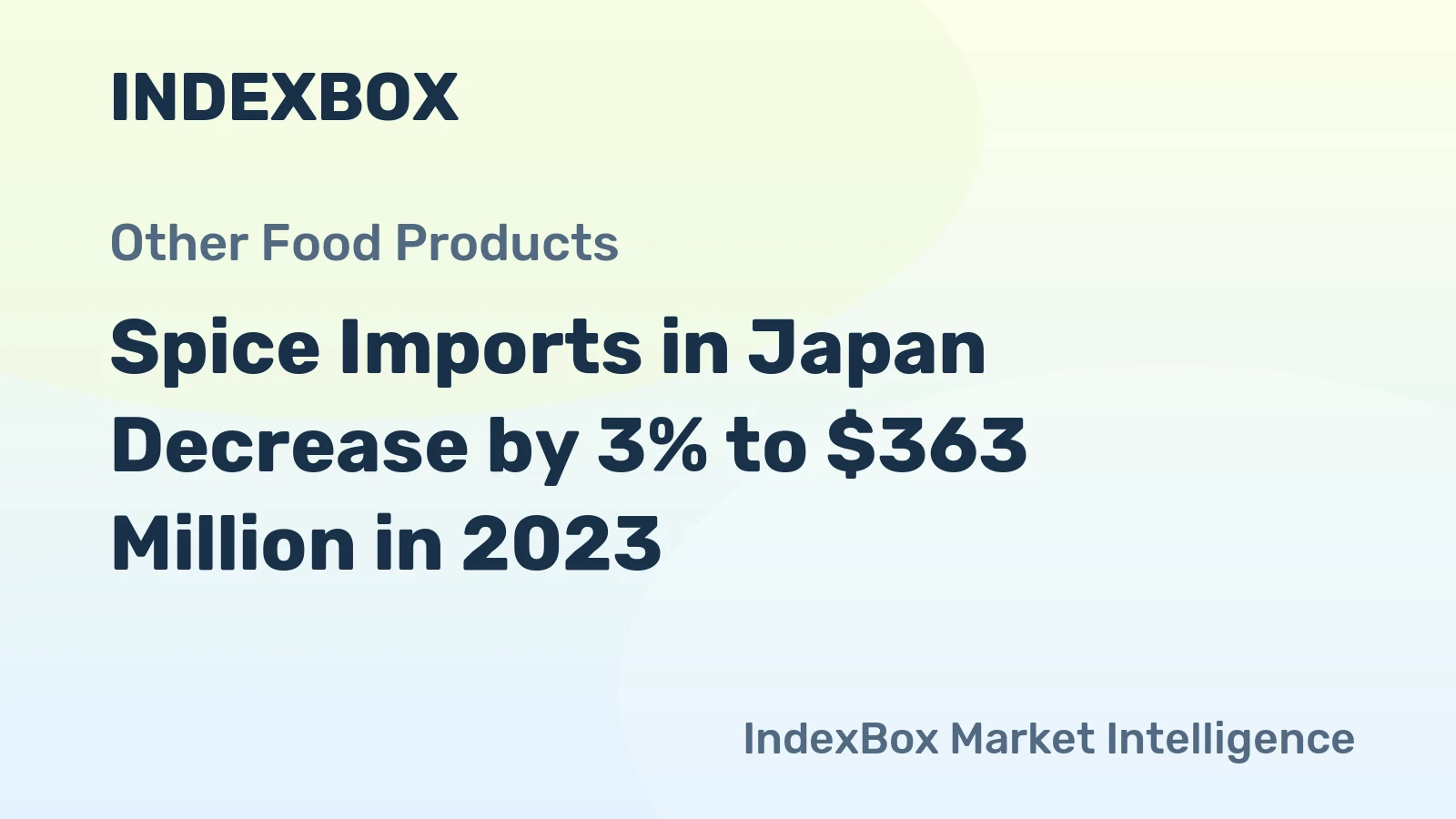 Spice Imports in Japan Decrease by 3% to $363 Million in 2023