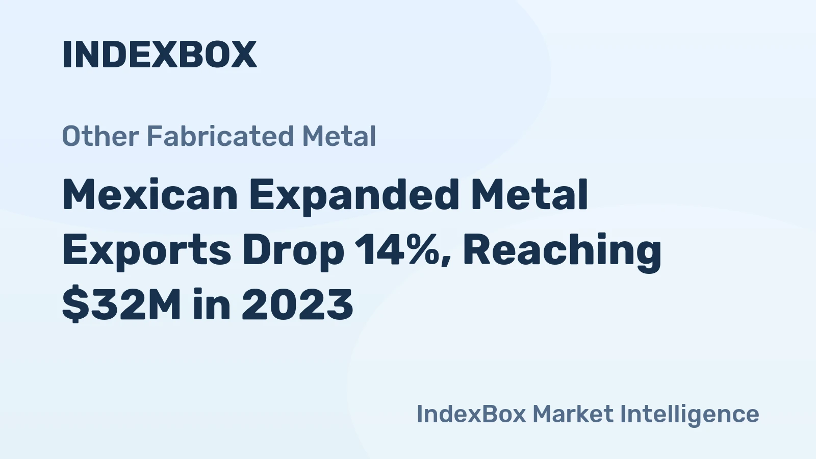 Mexican Expanded Metal Exports Drop 14%, Reaching $32M in 2023