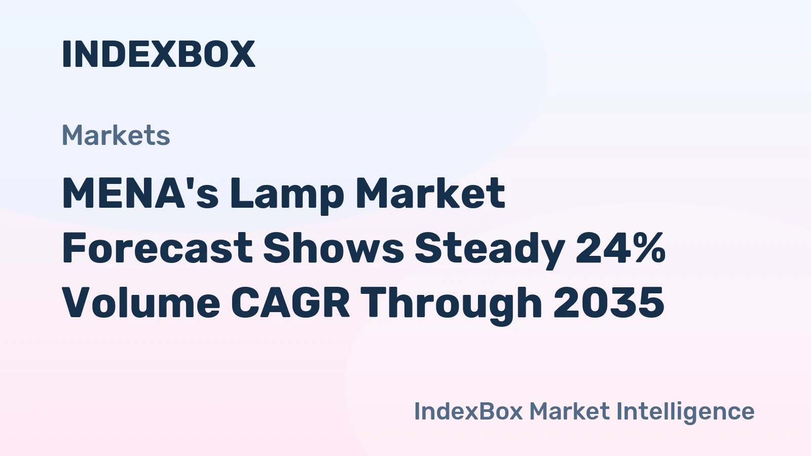MENA's Lamp Market Forecast Shows Steady 24% Volume CAGR Through 2035
