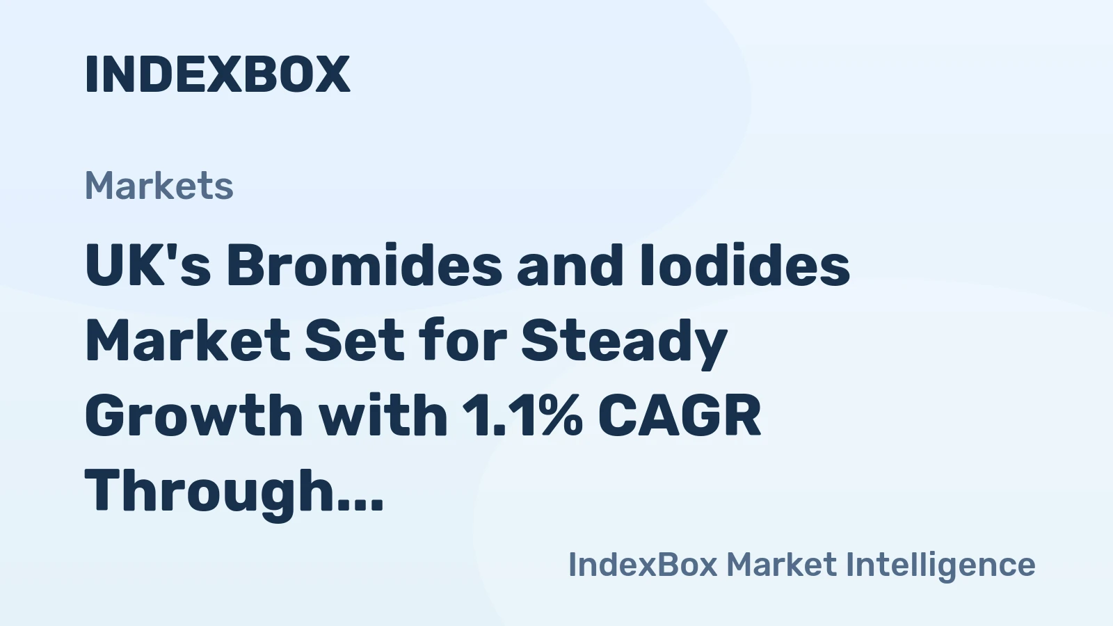 UK's Bromides and Iodides Market Set for Steady Growth with 1.1% CAGR Through 2035