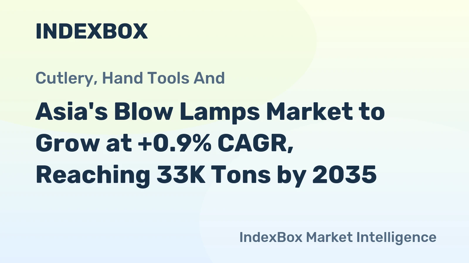 Asia's Blow Lamps Market to Grow at +0.9% CAGR, Reaching 33K Tons by 2035