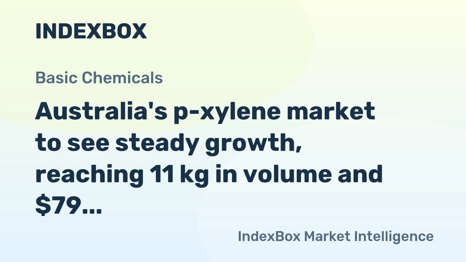 Australia's p-xylene market to see steady growth, reaching 11 kg in volume and $79 in value by 2035
