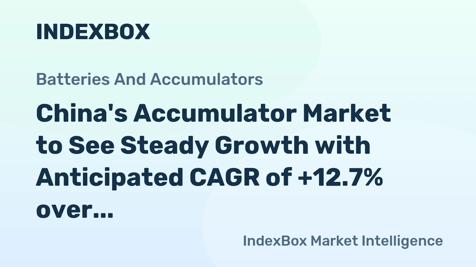 China's Accumulator Market to See Steady Growth with Anticipated CAGR of +12.7% over the Next Decade