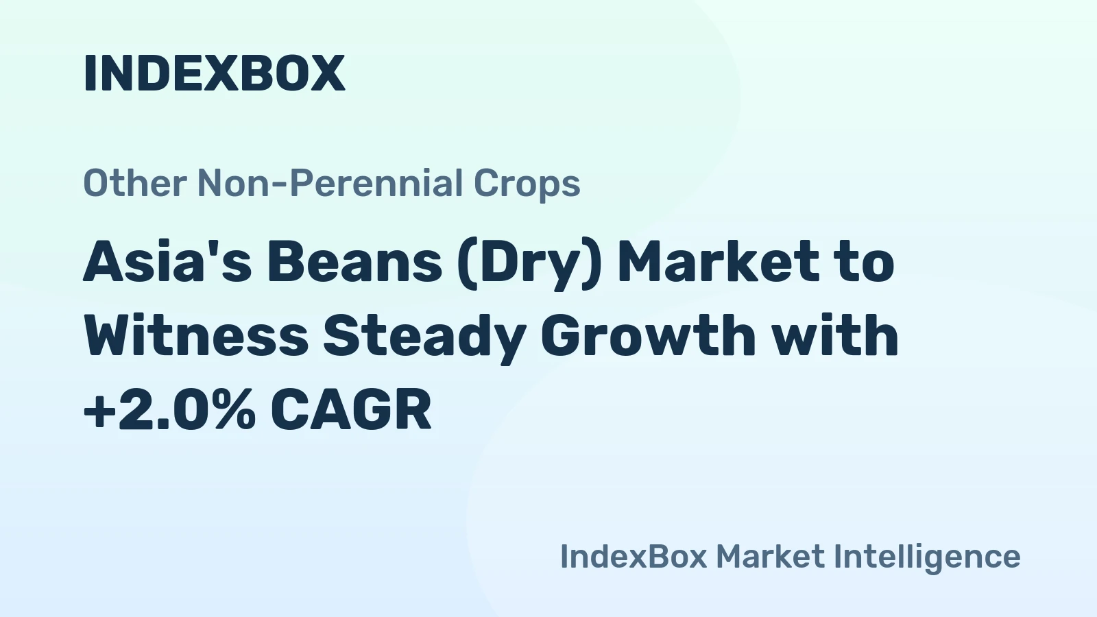 Asia's Beans (Dry) Market to Witness Steady Growth with +2.0% CAGR