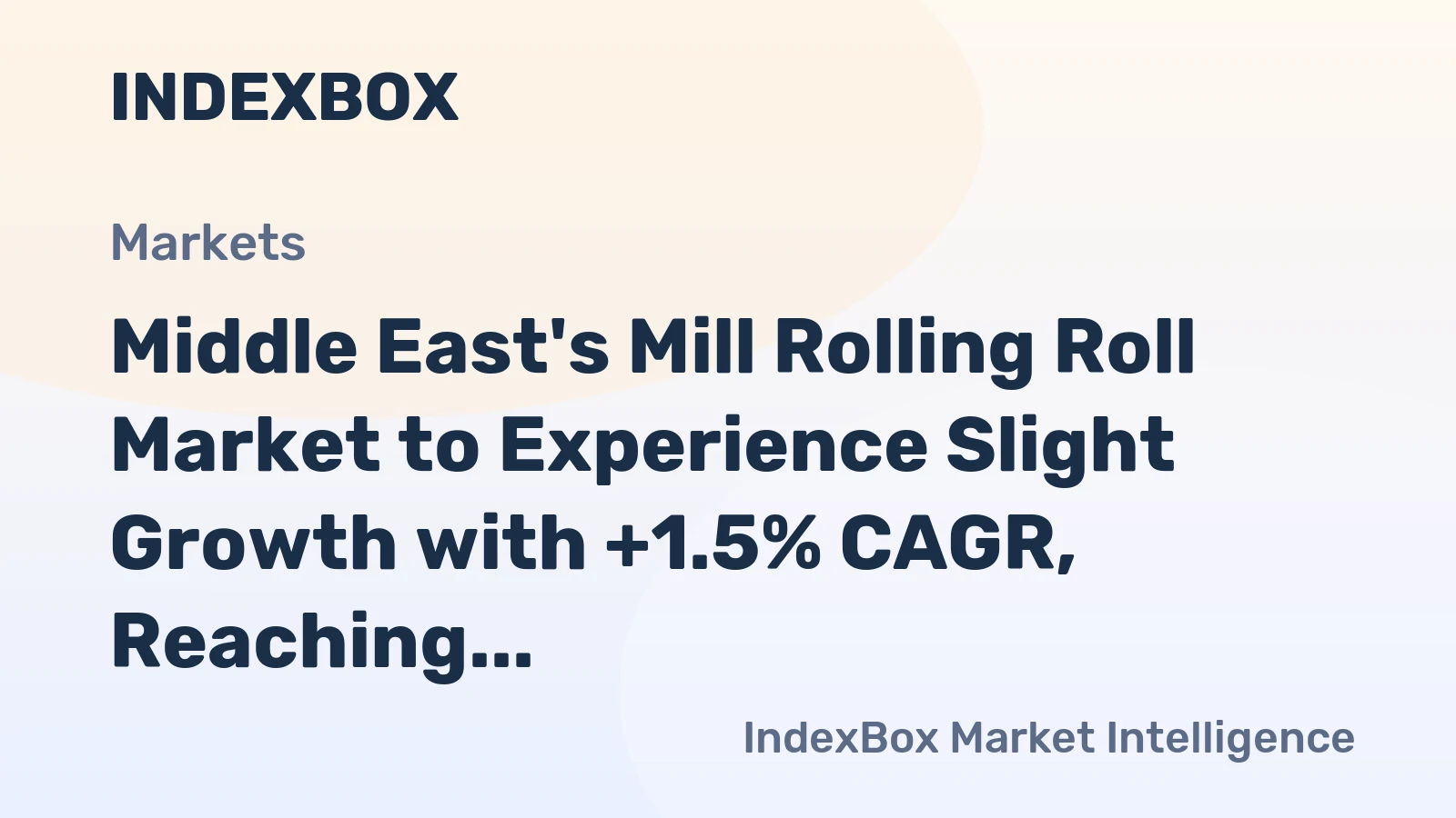 Middle East's Mill Rolling Roll Market to Experience Slight Growth with +1.5% CAGR, Reaching 41K Units by 2035