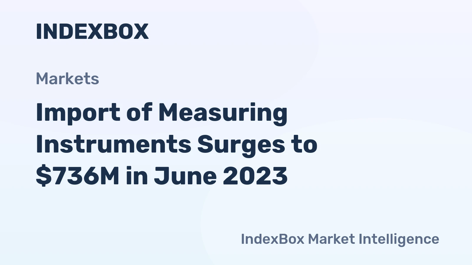 Import of Measuring Instruments Surges to $736M in June 2023
