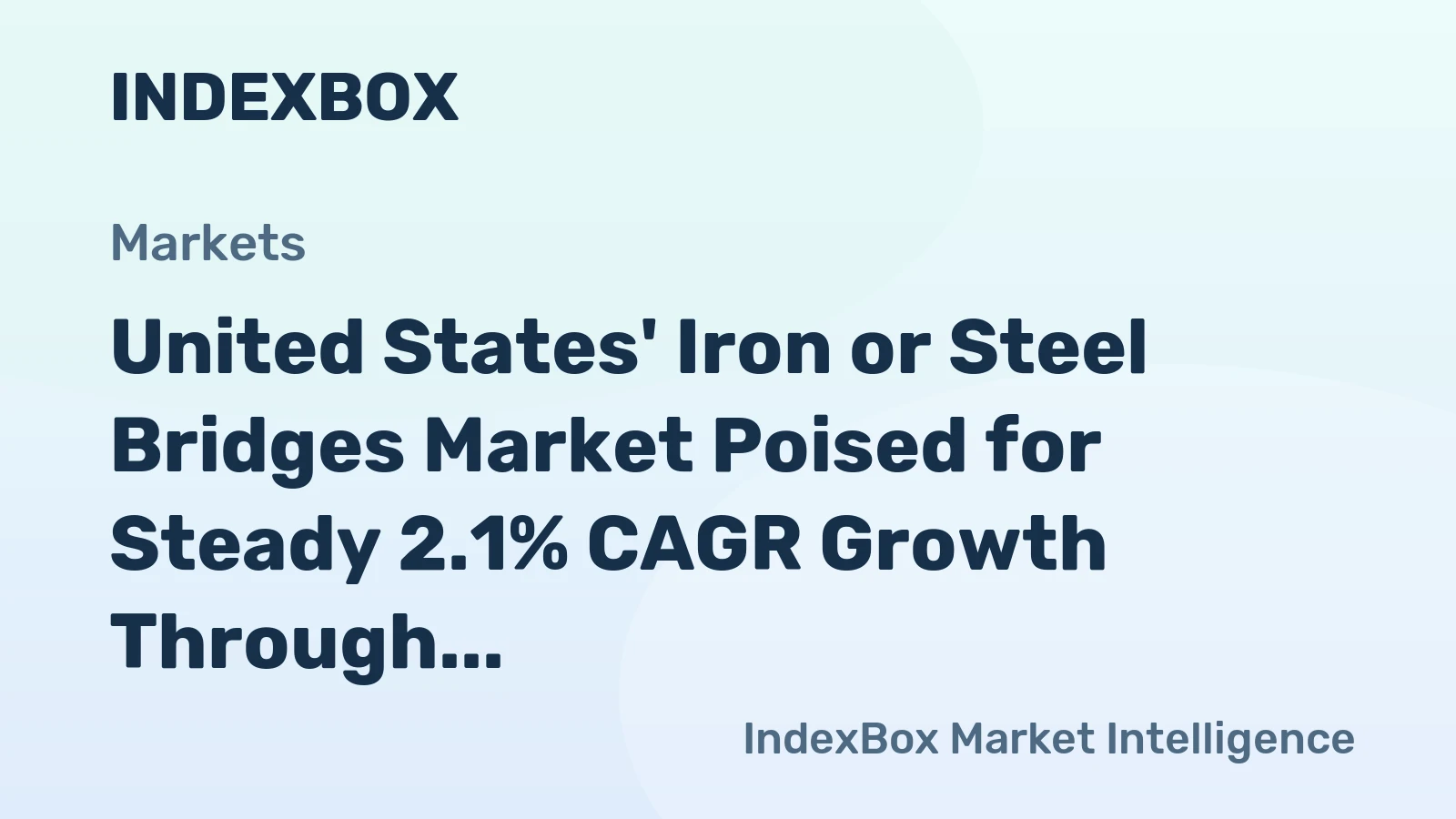 United States' Iron or Steel Bridges Market Poised for Steady 2.1% CAGR Growth Through 2035