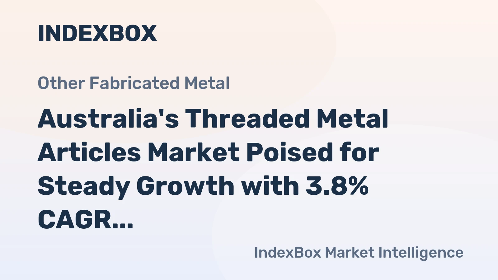 Australia's Threaded Metal Articles Market Poised for Steady Growth with 3.8% CAGR