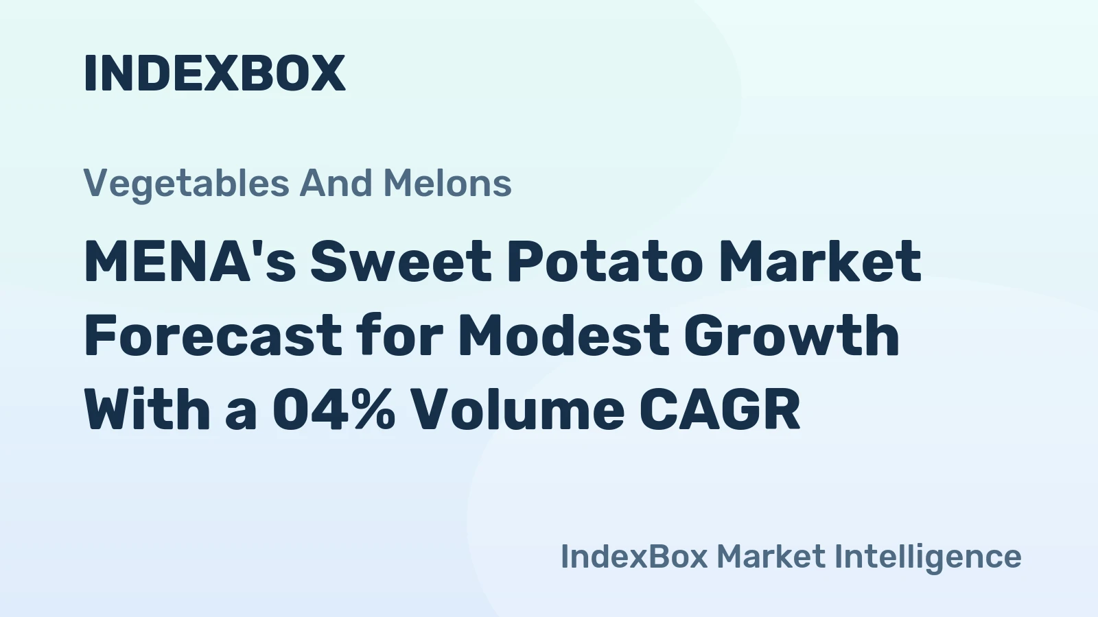 MENA's Sweet Potato Market Forecast for Modest Growth With a 04% Volume CAGR