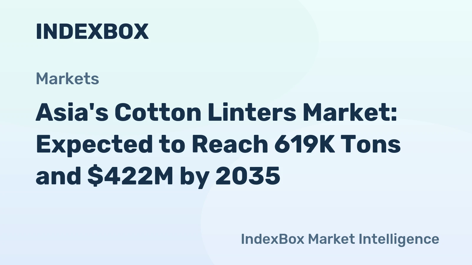 Asia's Cotton Linters Market: Expected to Reach 619K Tons and $422M by 2035