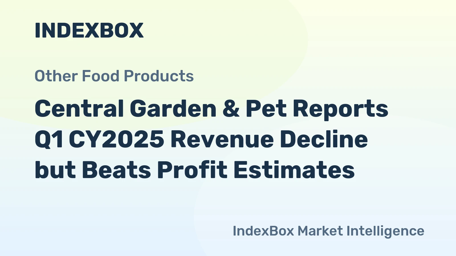 Central Garden & Pet Reports Q1 CY2025 Revenue Decline but Beats Profit Estimates