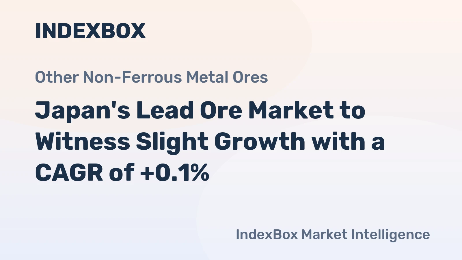 Japan's Lead Ore Market to Witness Slight Growth with a CAGR of +0.1%