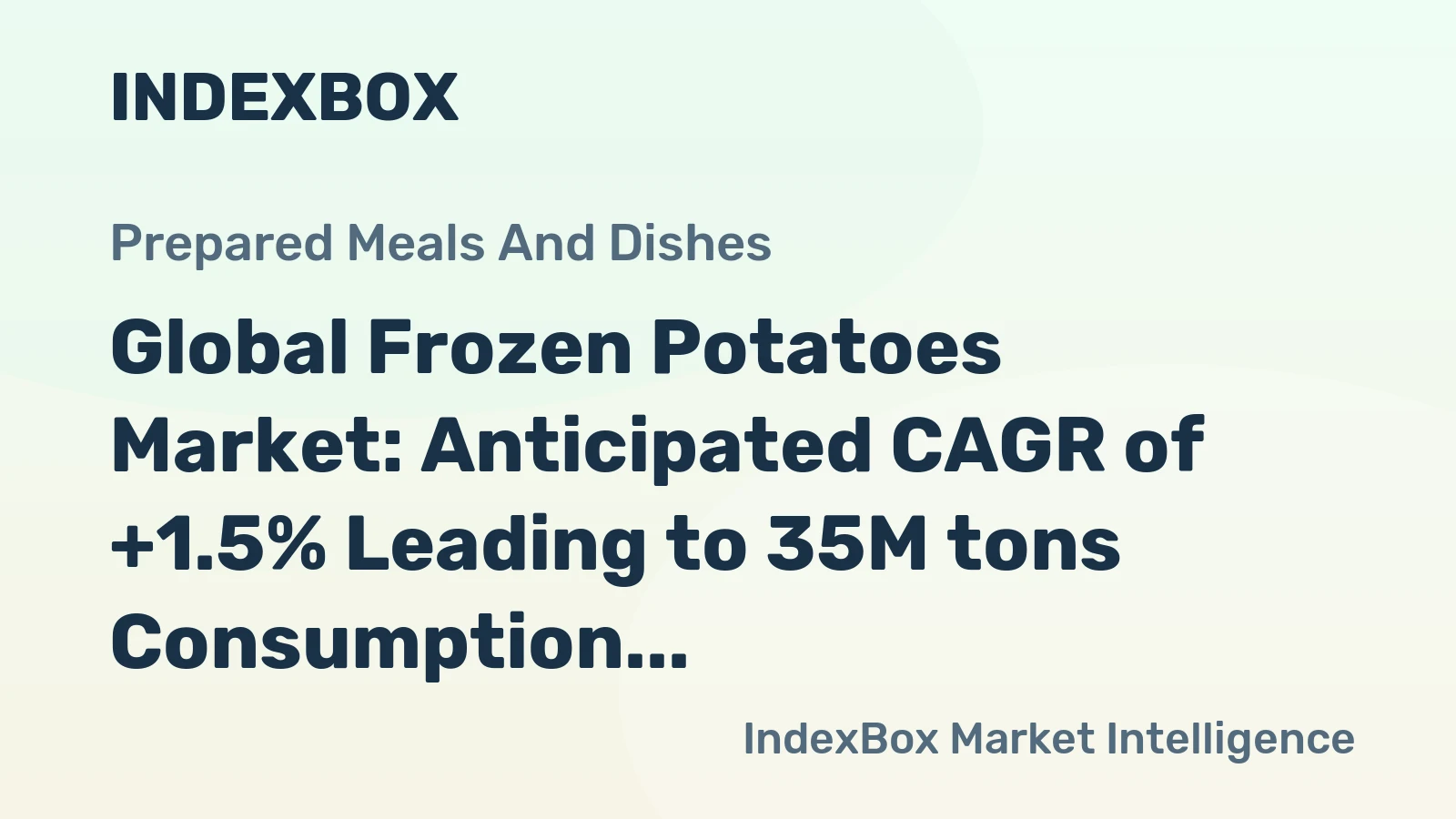 Global Frozen Potatoes Market: Anticipated CAGR of +1.5% Leading to 35M tons Consumption by 2035