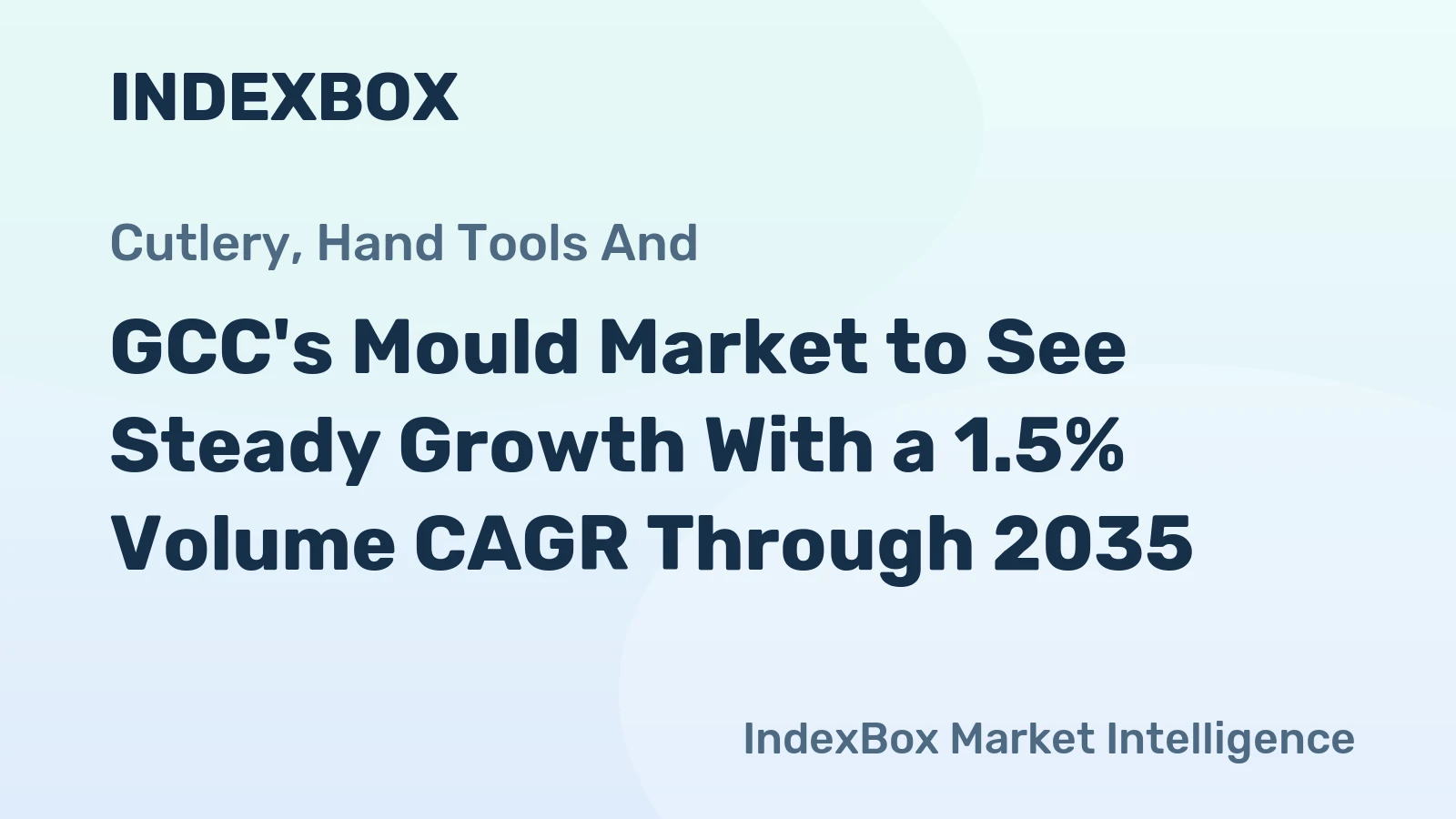 GCC's Mould Market to See Steady Growth With a 1.5% Volume CAGR Through 2035