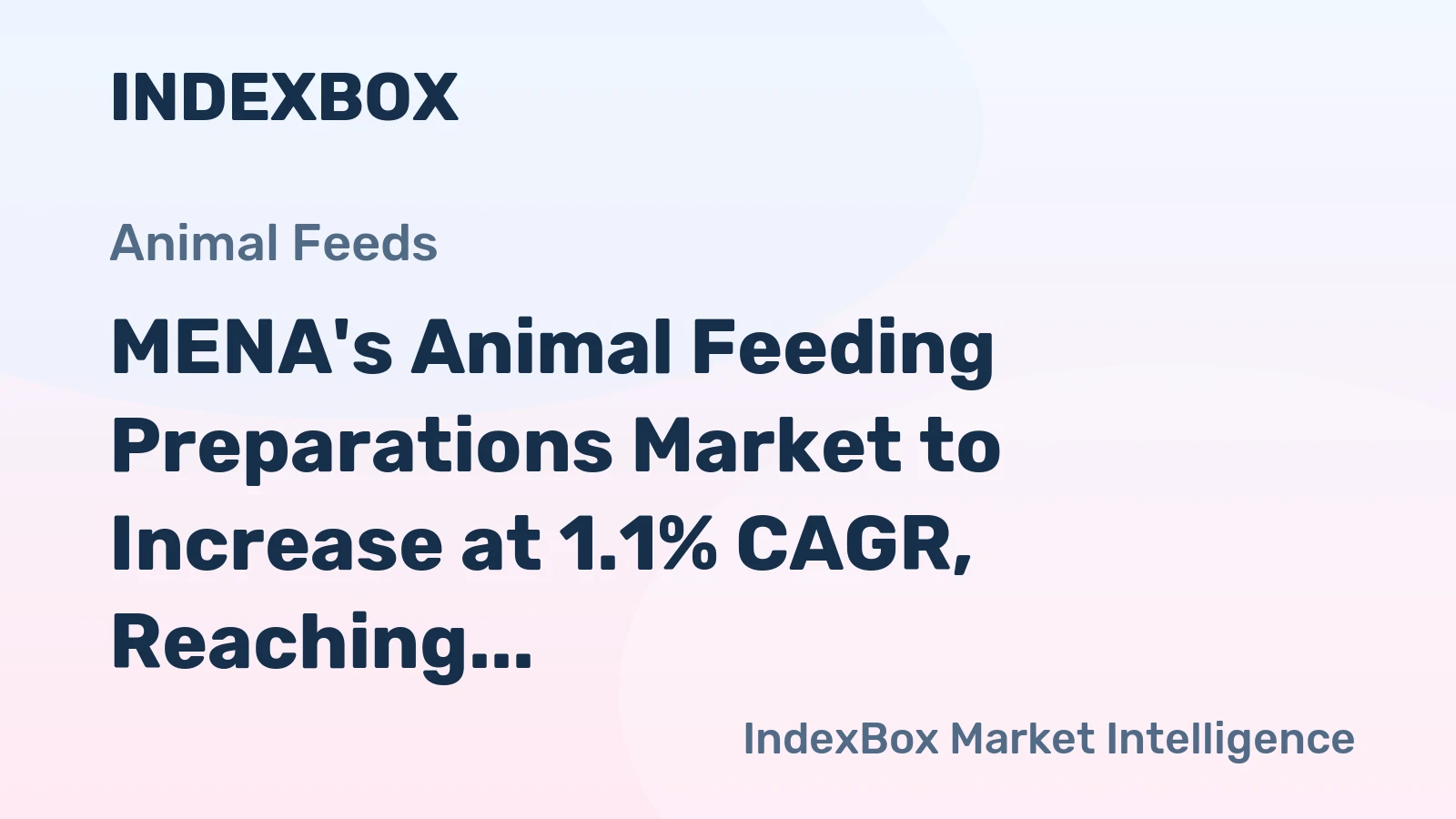 MENA's Animal Feeding Preparations Market to Increase at 1.1% CAGR, Reaching 76M Tons by 2035