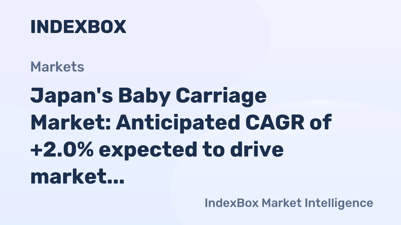 Japan's Baby Carriage Market: Anticipated CAGR of +2.0% expected to drive market growth over the next decade