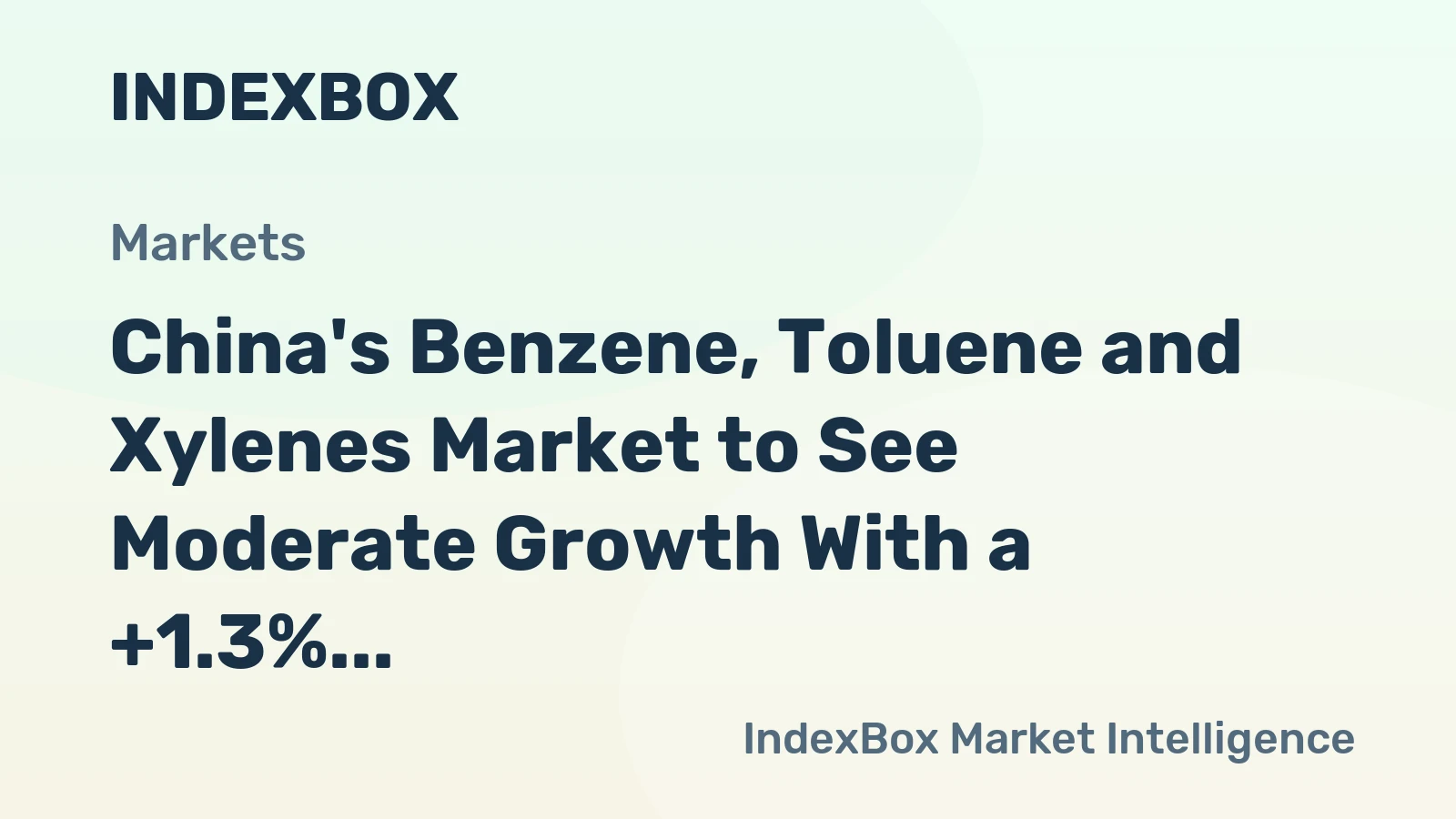 China's Benzene, Toluene and Xylenes Market to See Moderate Growth With a +1.3% Volume CAGR Through 2035
