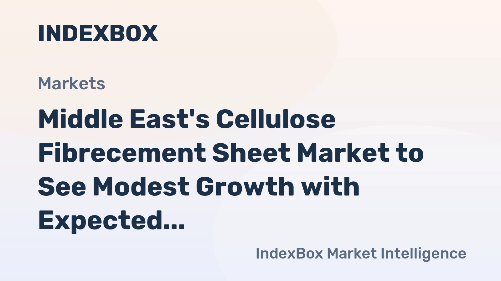 Middle East's Cellulose Fibrecement Sheet Market to See Modest Growth with Expected CAGR of +1.2% from 2024 to 2035