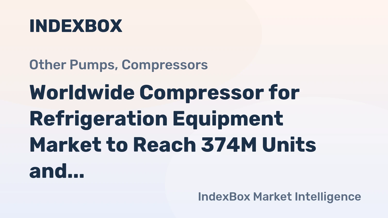 Worldwide Compressor for Refrigeration Equipment Market to Reach 374M Units and $31.8B by 2035