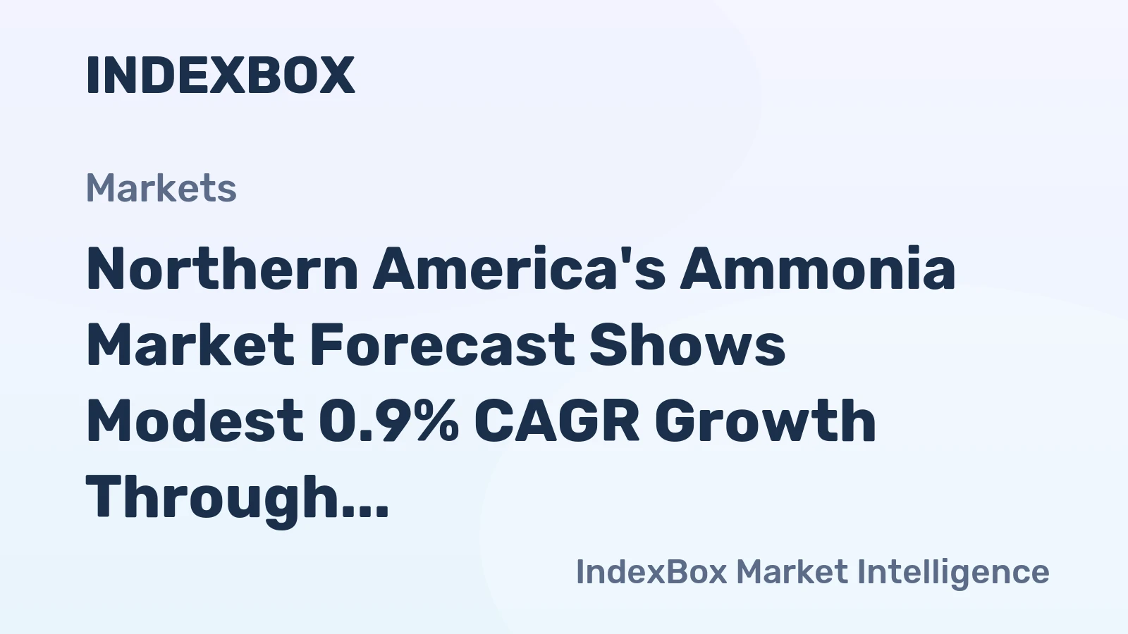 Northern America's Ammonia Market Forecast Shows Modest 0.9% CAGR Growth Through 2035