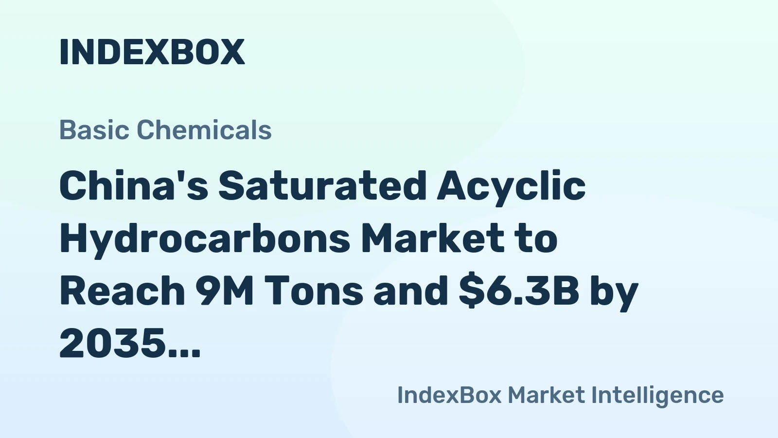 China's Saturated Acyclic Hydrocarbons Market to Reach 9M Tons and $6.3B by 2035